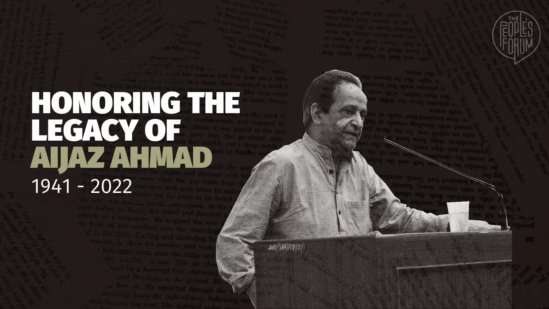 Aijaz Ahmad, Presente! – 1804 Books